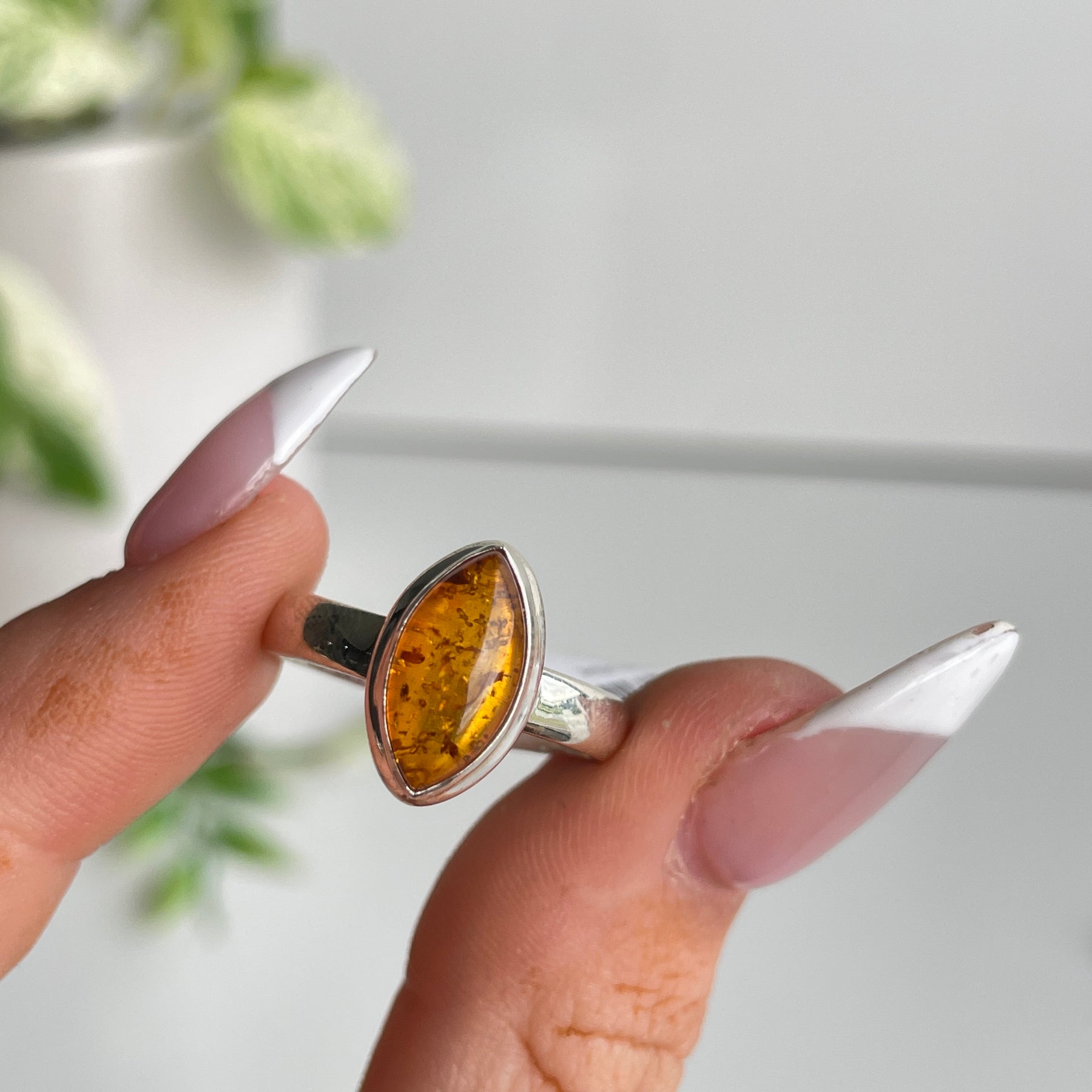 Amber Marquise Ring Sz8 – Preah Ko Maitland