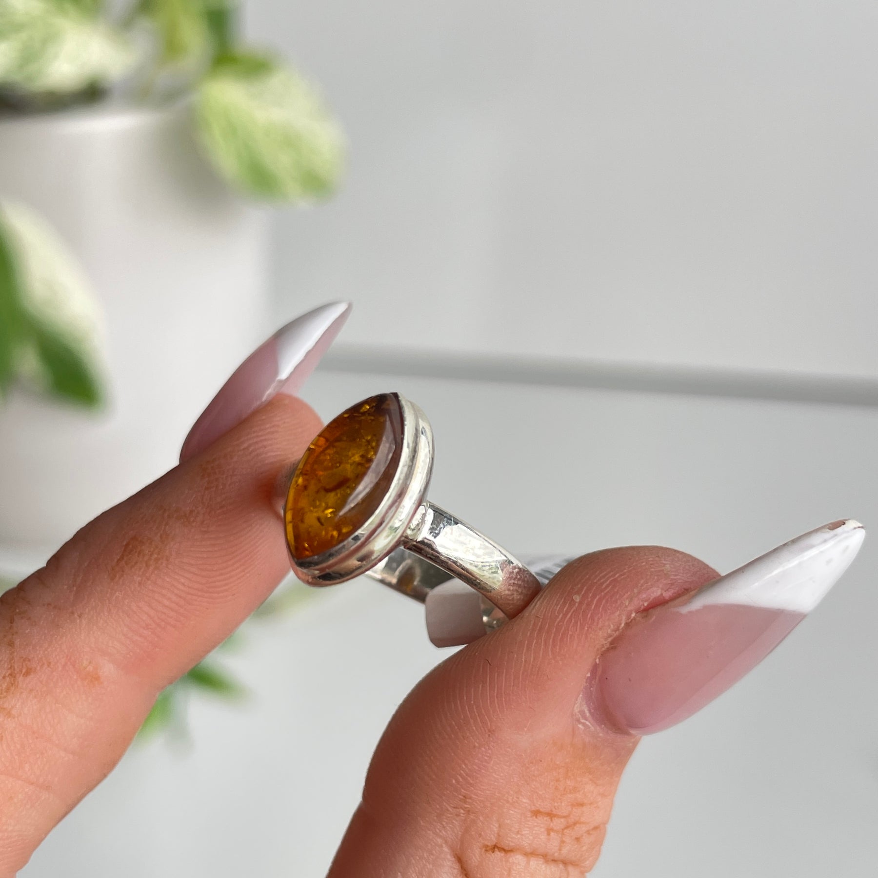 Amber Marquise Ring Sz8 – Preah Ko Maitland